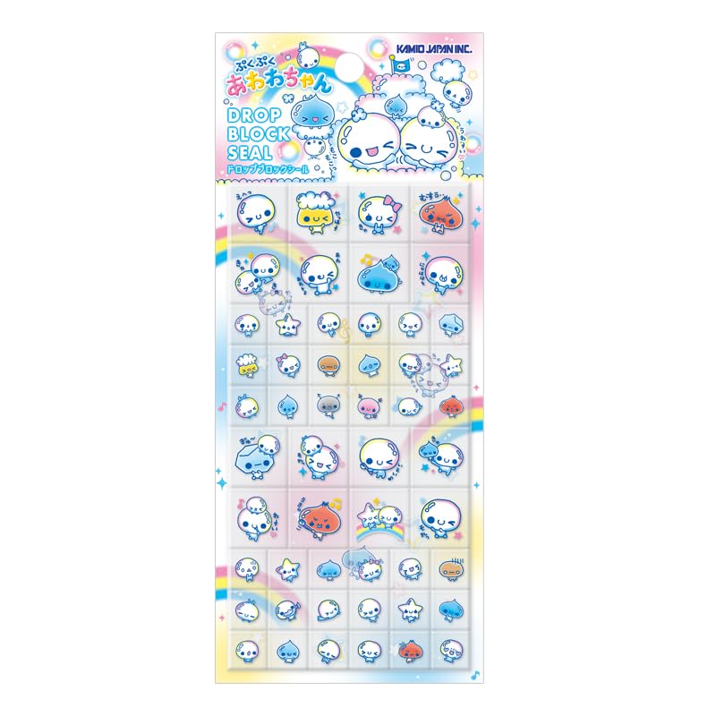 カミオジャパン ステッカー ドロップブロックシール 平成ファンシー あわわちゃん 229448